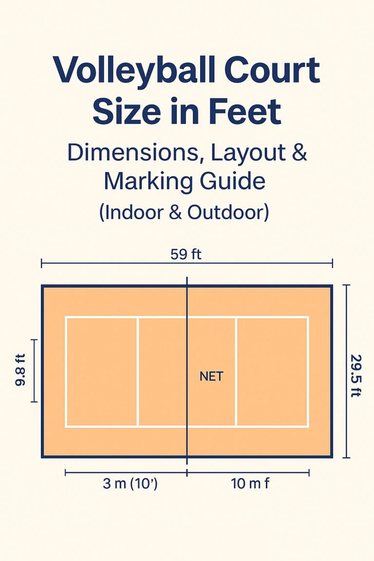 Volleyball Court Size in Feet: Dimensions, Layout & Marking Guide ...