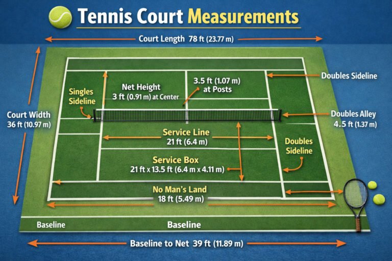 Tennis Court Measurements: The Complete Guide to Official Dimensions ...
